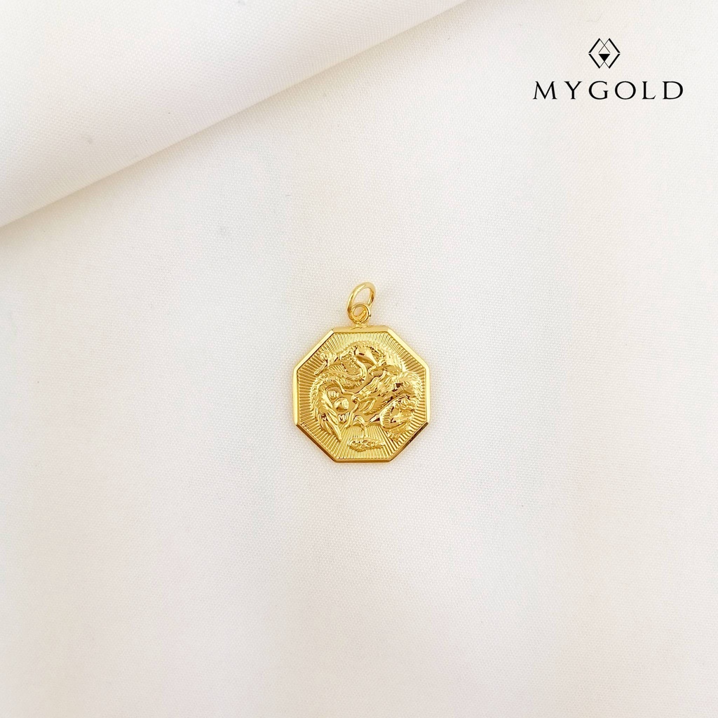 MyGold Pawnable & Authentic 18K Chinese Gold Dragon and Luck Reversible ...