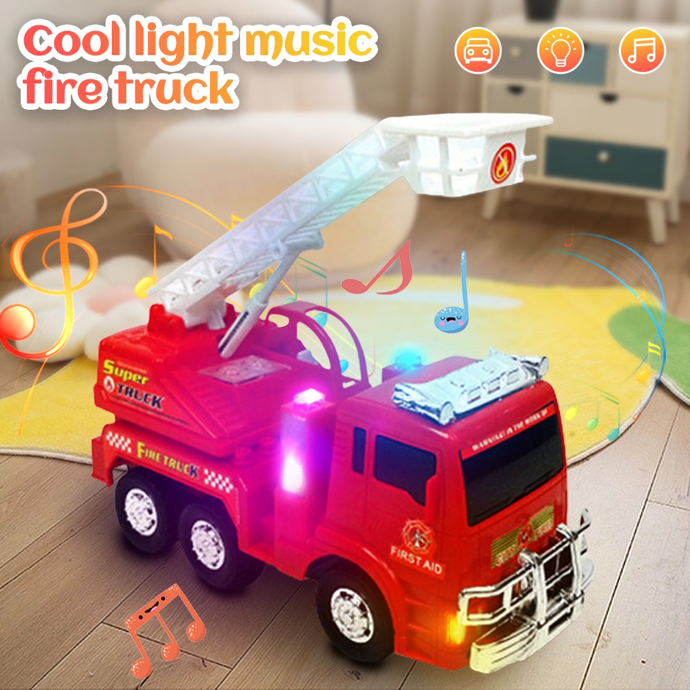 New Electric Toy Car for Child Simulation Fire Truck With Sound and ...