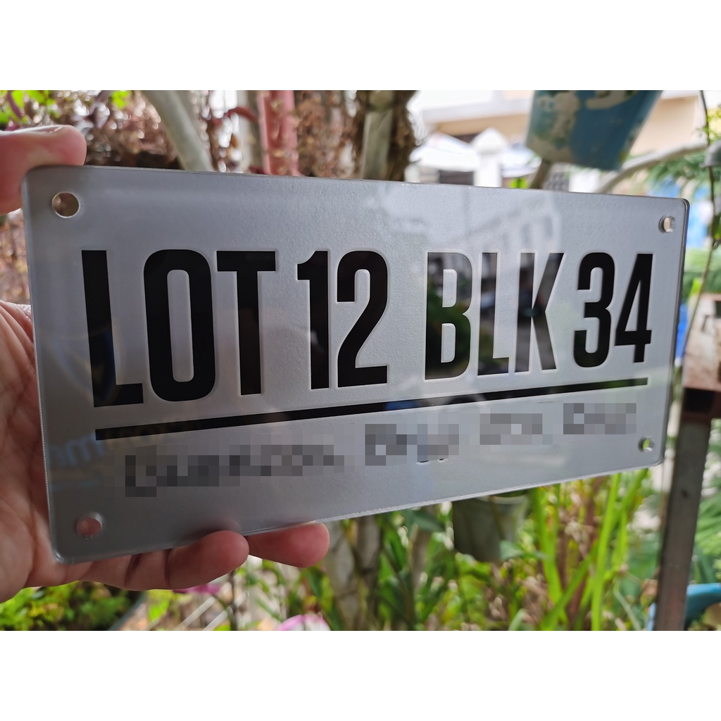 (HPNV02) Home address plate / House plate number with 6mm acrylic ...