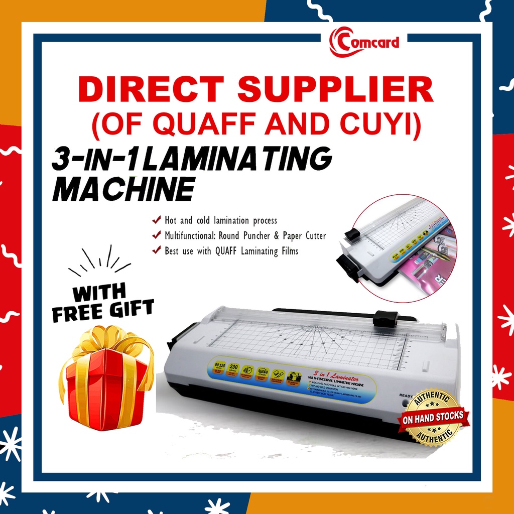 Quaff 3 in 1 Laminator Machine and Paper Trimmer A4 Size (CDUD) | CPM ...