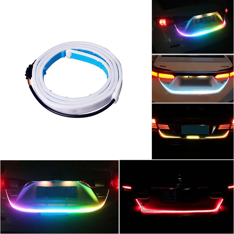 1PCS 1.2M/1.5M RGB Car Rear Trunk Strip Light Brake Drive Turn Signal ...