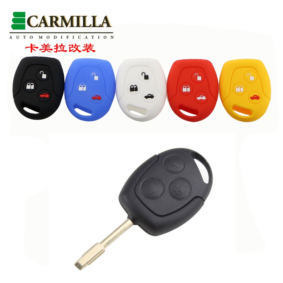 Silicon Car 3 Button Remote Key Case Cover Holder for Ford Focus Mondeo ...