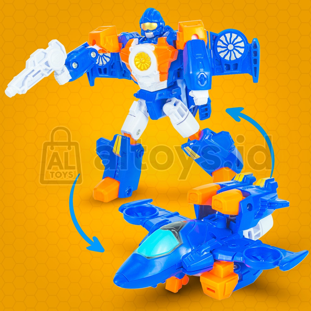 Mini Mach Tobott Robot Toy 3 Deformation Transformer Robot Fighter Jet ...