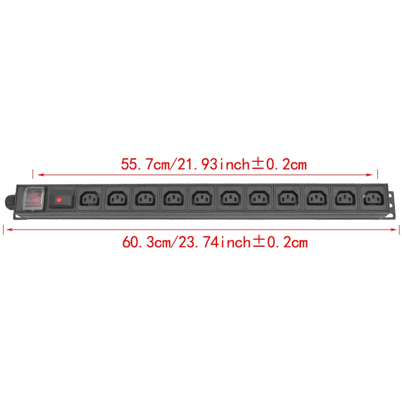 PDU Power Strip Distribution Unit 16A 3500W C13 socket 2-24 Ways output C14 PLUG Power strip ...