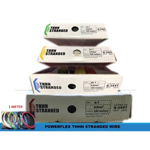 POWERFLEX THHN STRANDED ELECTRICAL WIRE (1 METER) | Shopee Philippines