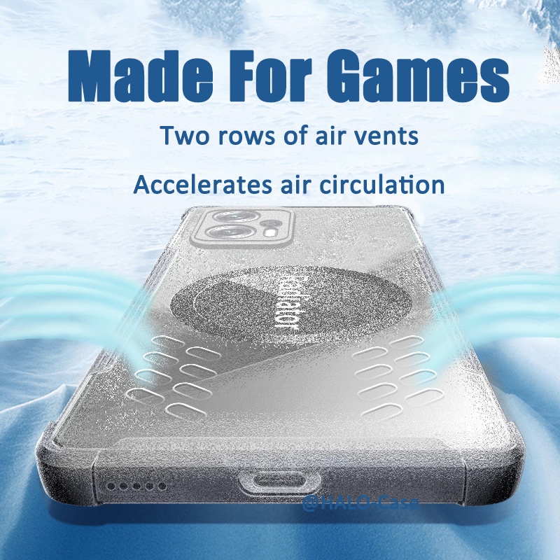 Case For POCO X4 GT/F4 5G/F4 GT F5Pro Game Cooling Magnetic Case Anti ...