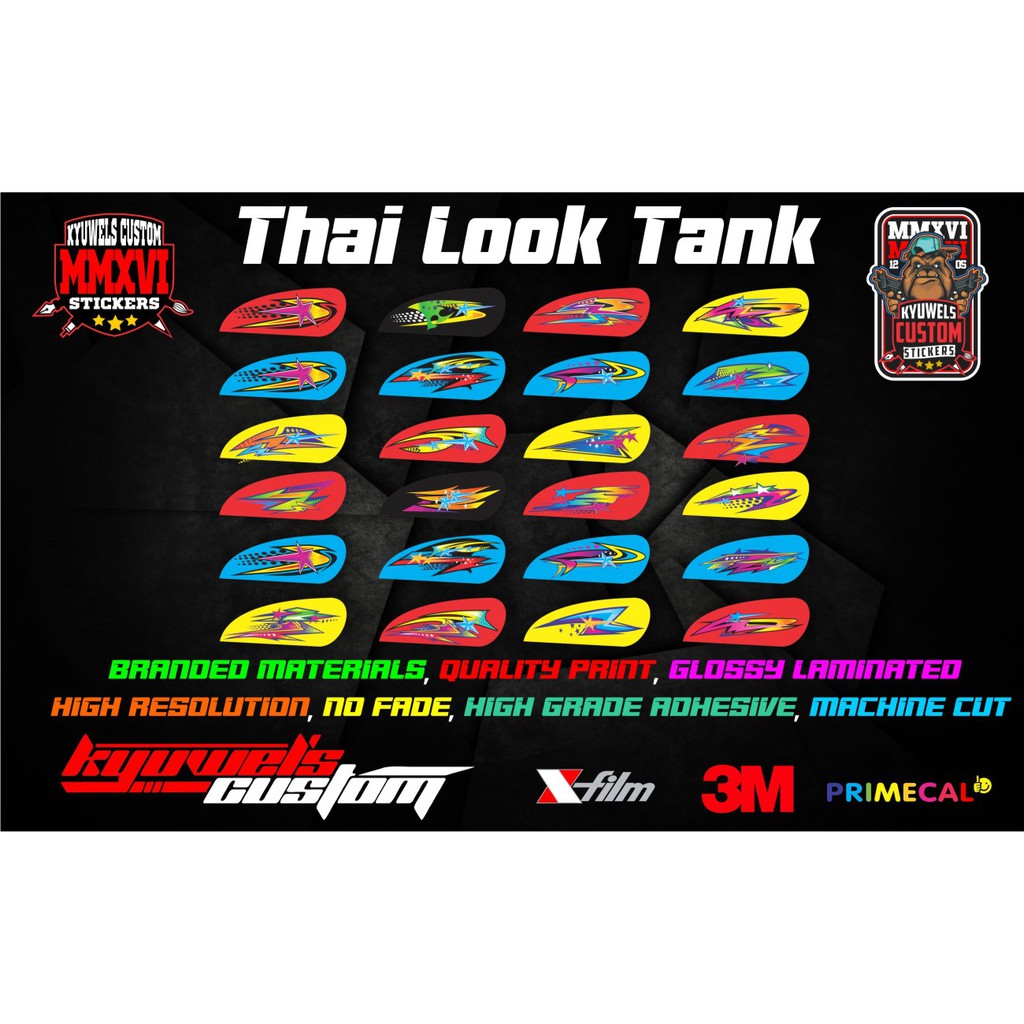 THAILOOK TANK DECALS STICKER | Shopee Philippines