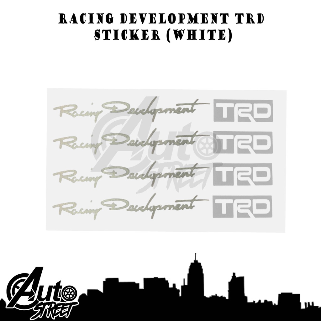 4 pcs. Racing Development TRD Sticker (White) | Shopee Philippines