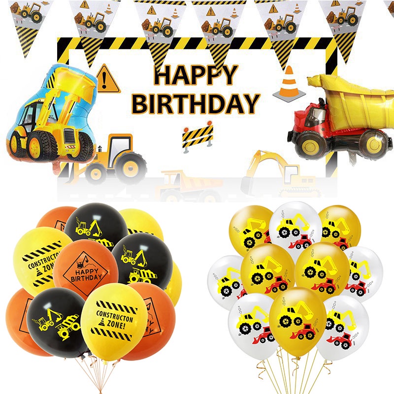 10pcs/20pcs Construction Themed Construction Truck Excavator ...