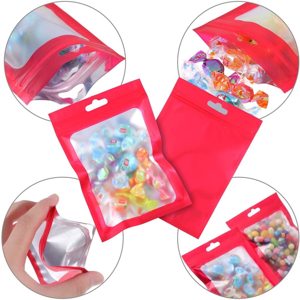 100pcs Ziplock Pouch Packaging Bag Matte Hologram Pouches Idea Gift ...