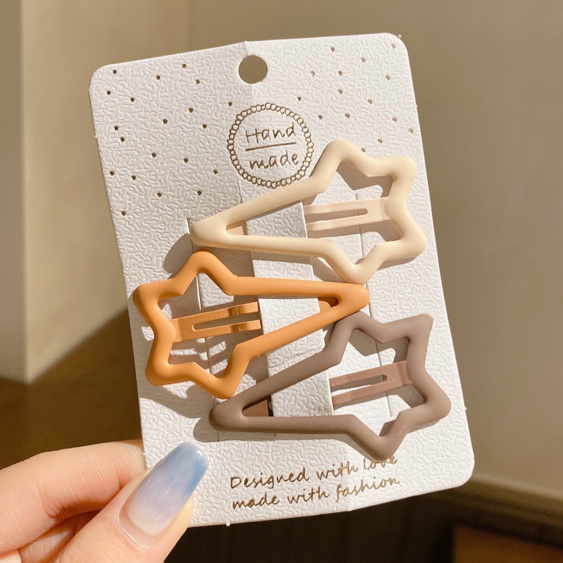 Pentagram candy color hair pin kids butterfly side bangs Hair Clips ...