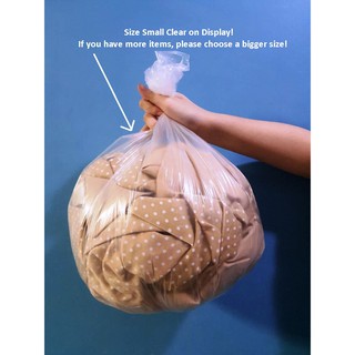 ♻️Bio♻️ CLEAR Trash Bag Small / MEDIUM / LARGE / XL / 2XL - TRASHBAG ...