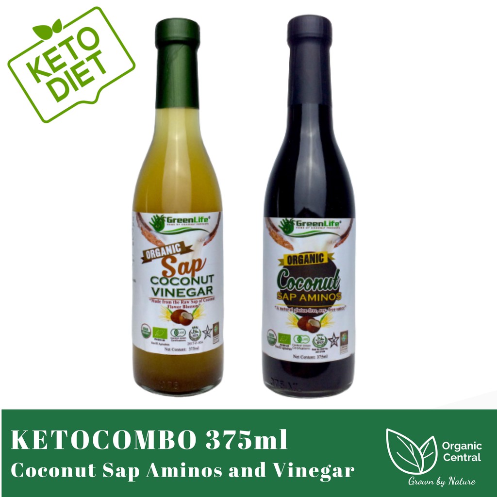 Organic Coco Sap Aminos + Coco Sap Vinegar 375 Bundle (KetoCombo ...