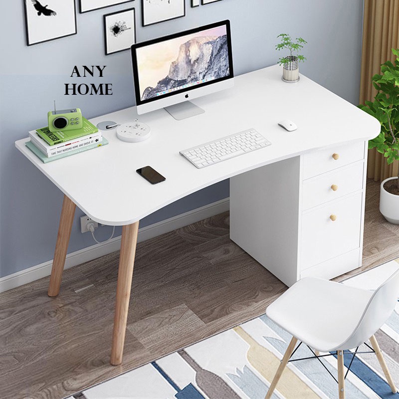 AnyHome 120x50 Nordic Scandi Computer Laptop Writing Study Desk Table 3 ...