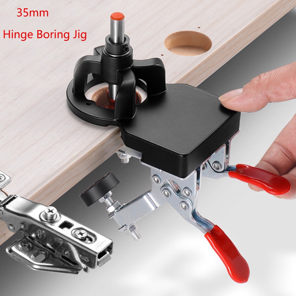 Upgraded 35mm Concealed Hinge Jig Kit Drill Guide Boring Jig Template ...