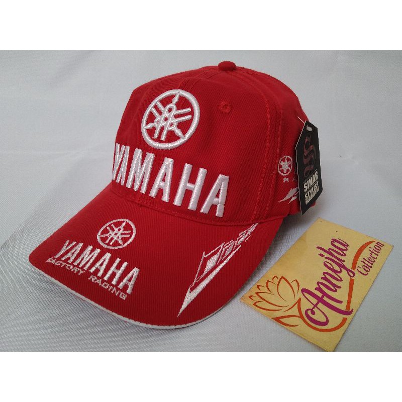 Herren Rennhut five embroidery Red YAMAHA racing baseball Cap | Shopee ...