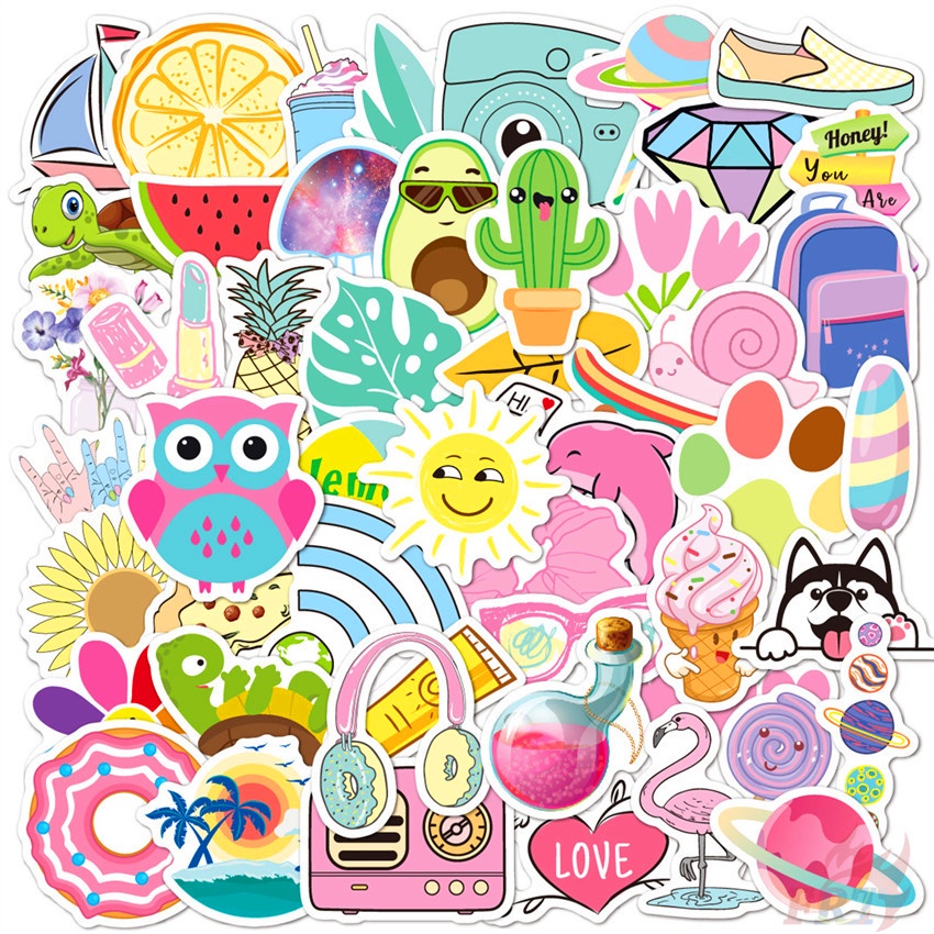 VSCO Beach Travel Mini Stickers 50Pcs/Set Waterproof DIY Fashion Decals ...