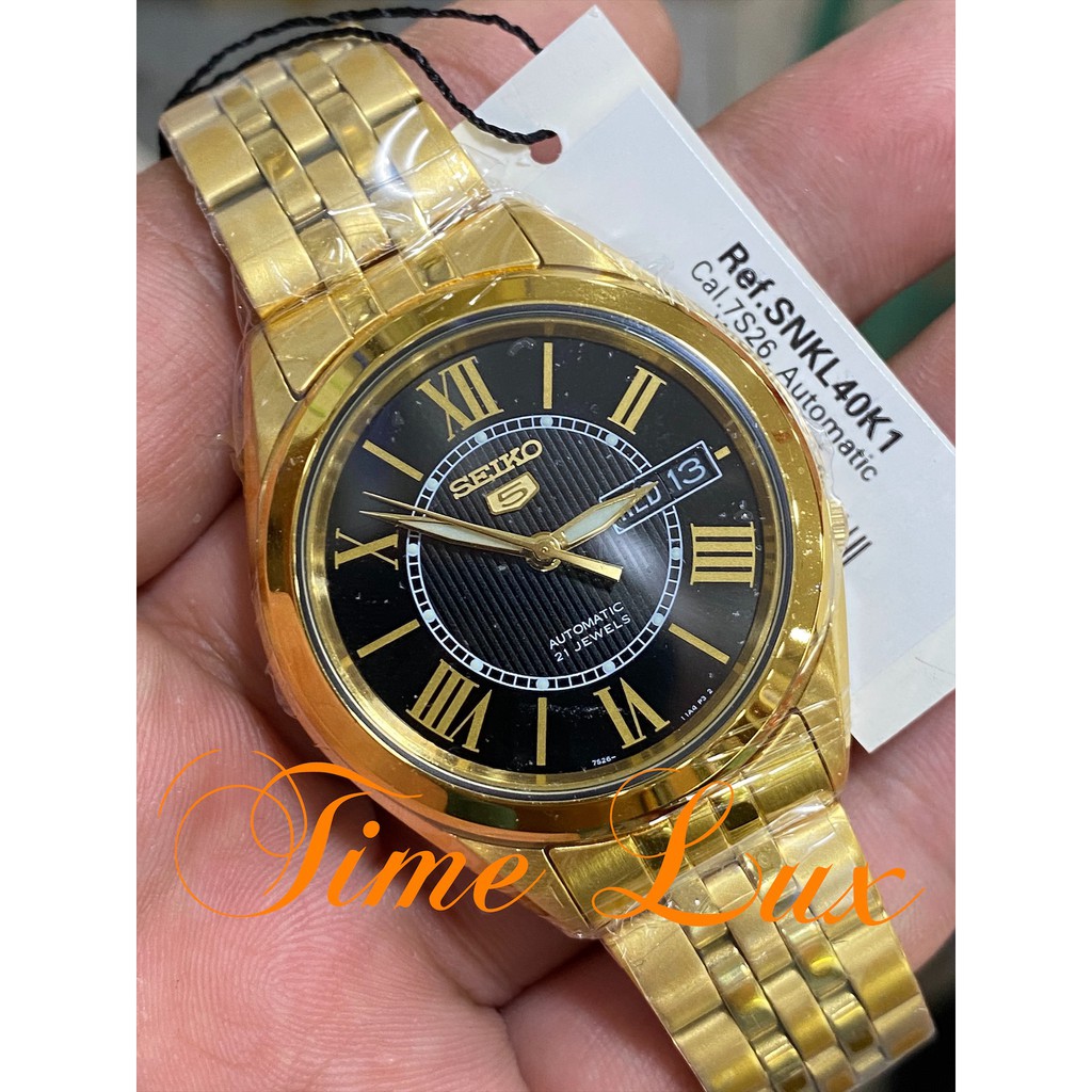 SEIKO MEN'S GOLD AUTOMATIC 30M SNKL40K1 | Shopee Philippines
