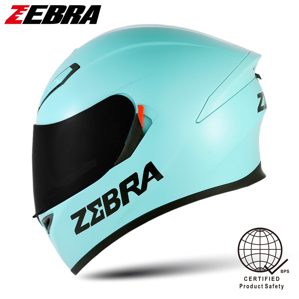 ZEBRA YM-611 PLAIN Motorcycle full face helmet dual visor helmet for ...