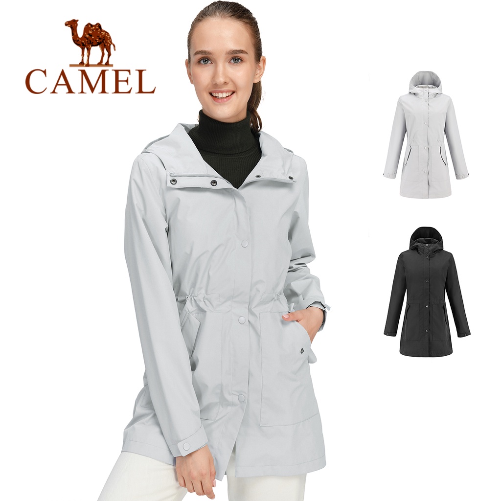 CAMEL Women Jackets Waterproof Windbreaker Lightweight Long Outdoor ...