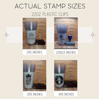 CUSTOMIZED PRE-INKED STAMP WITH YOUR LOGO FOR MILKTEA CUPS, PAPER CUPS ...