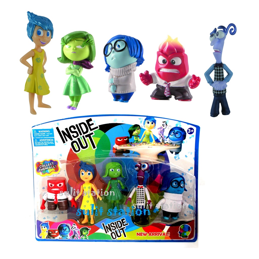 INSIDE OUT JOY SADNESS ANGER FEAR DISGUST RILEY CHARACTER ACTION TOY ...