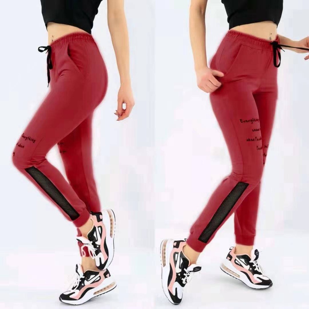 Formal ootd pants garterize waistline w/pocket strechable quality pants ...