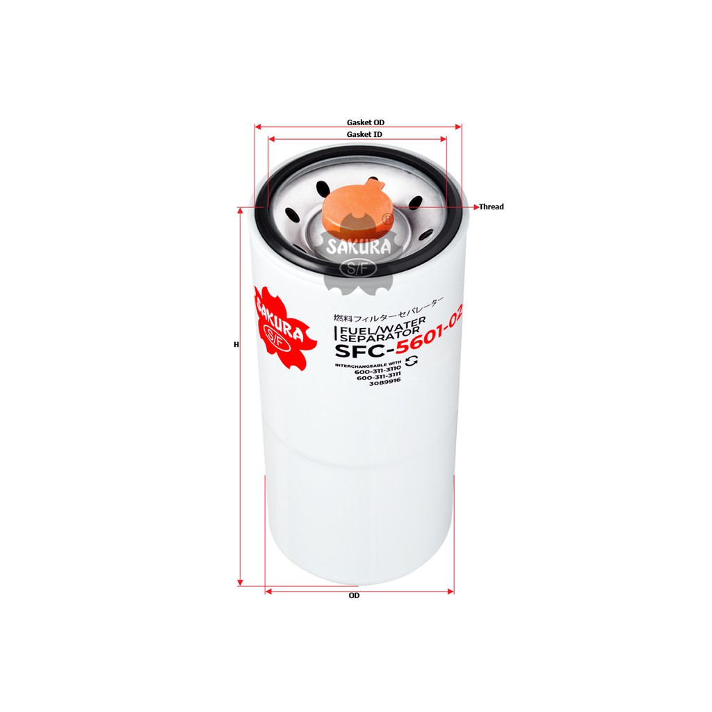 Sakura Water Separator Filter Solar SFC-5601-02 Komatsu D375A-5 ...