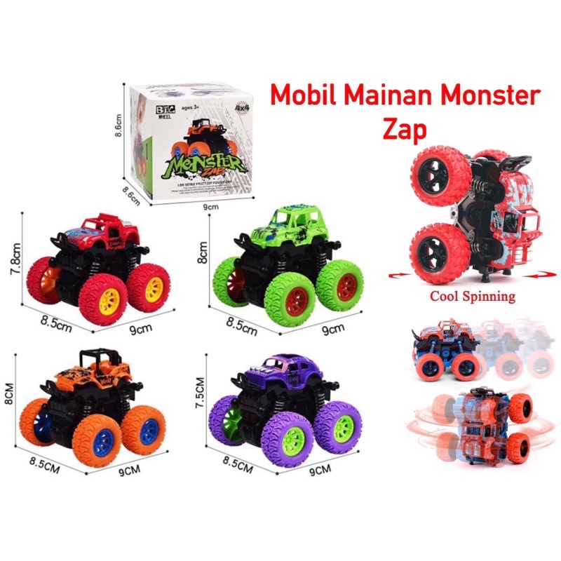 Monster Truck Zap Toy Car 4 Drive Zip Off Road Car | Shopee Philippines