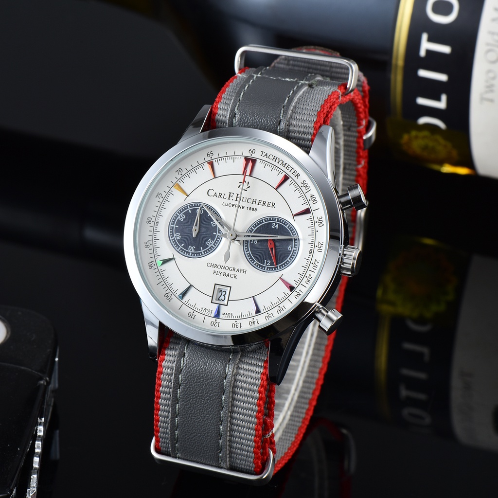 CB Men's Watch CHRONO Multifunctional Fashion Color Woven Strap Quartz ...