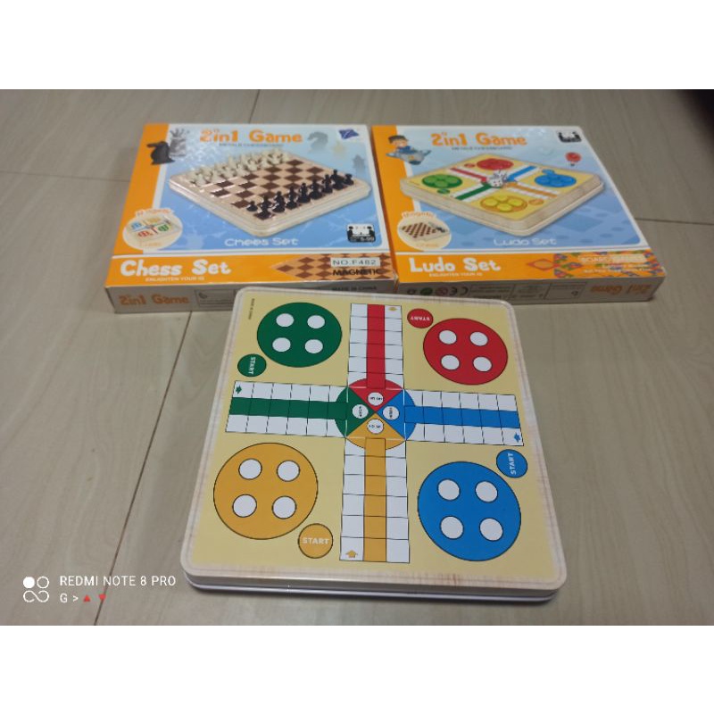 2in1 Ludo & Chess game metal board set 9" | Shopee Philippines