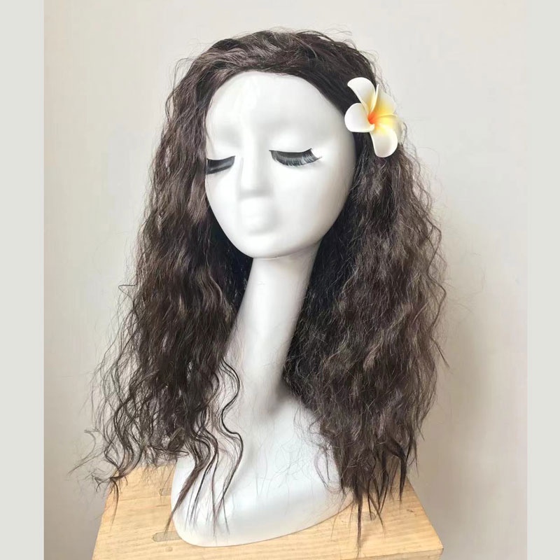 Disney Kids Girls Fluffy Moana Wig Hawaiian Princess Curly Cosplay ...