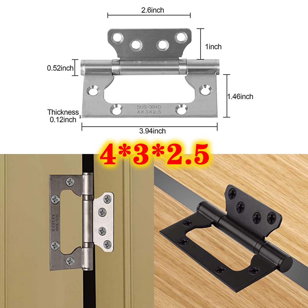 Bisagra Door Hinges Stainless Steel Ball Bearing 3x3 3.5x3.5 4x4(Pair ...