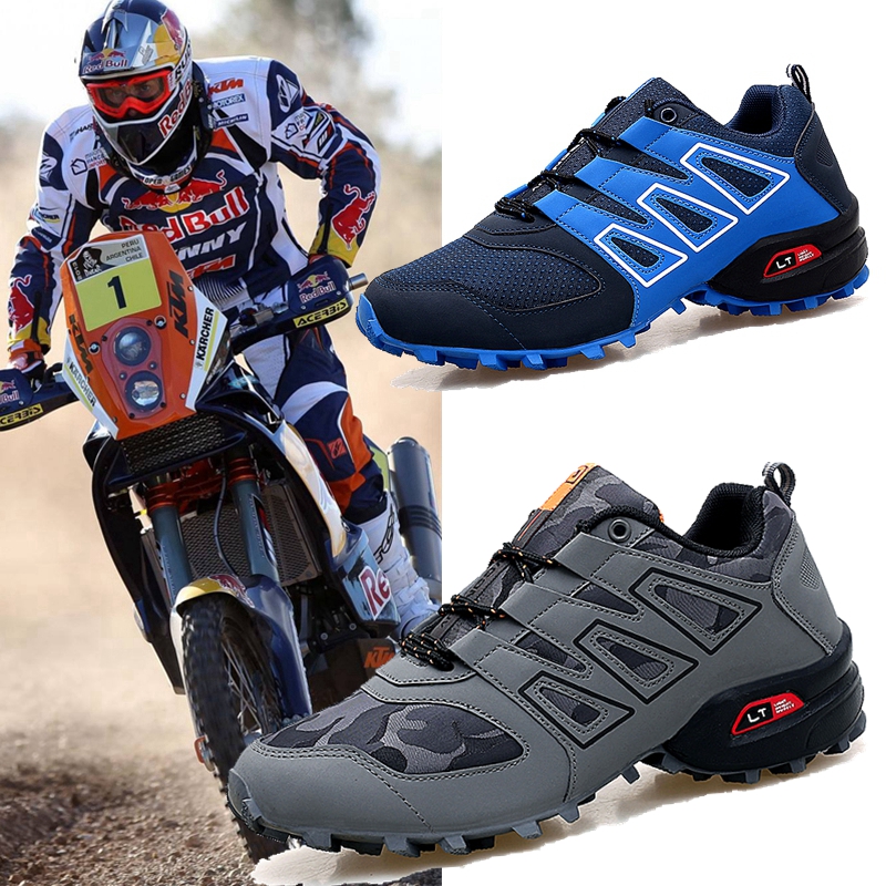 Motorcycle riding shoes summer off-road low-top lracing boots hiking ...