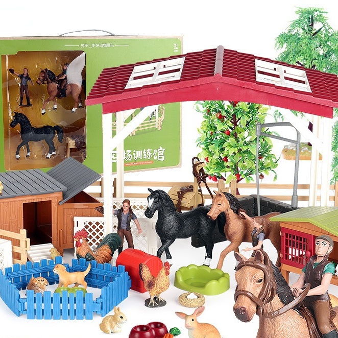 Poultry Breeding Farm Animal House Model Children Playhouse Scene Dogs ...