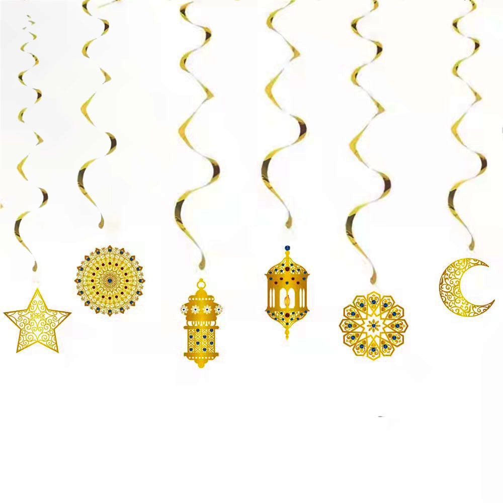 6pcs/set Eid Mubarak Decor Hanging Pendant Ramadan Decoration For Home ...