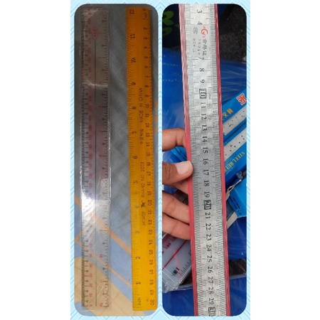 RULER Plastic, Wood & Metal 12 inches | Shopee Philippines