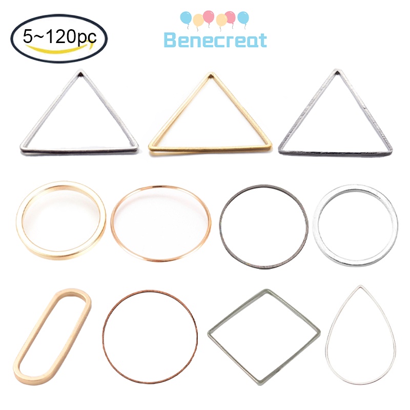 5pc to 50pc Triangle Ring Open Bezel Charm Blank Frame Hollow Pendant ...