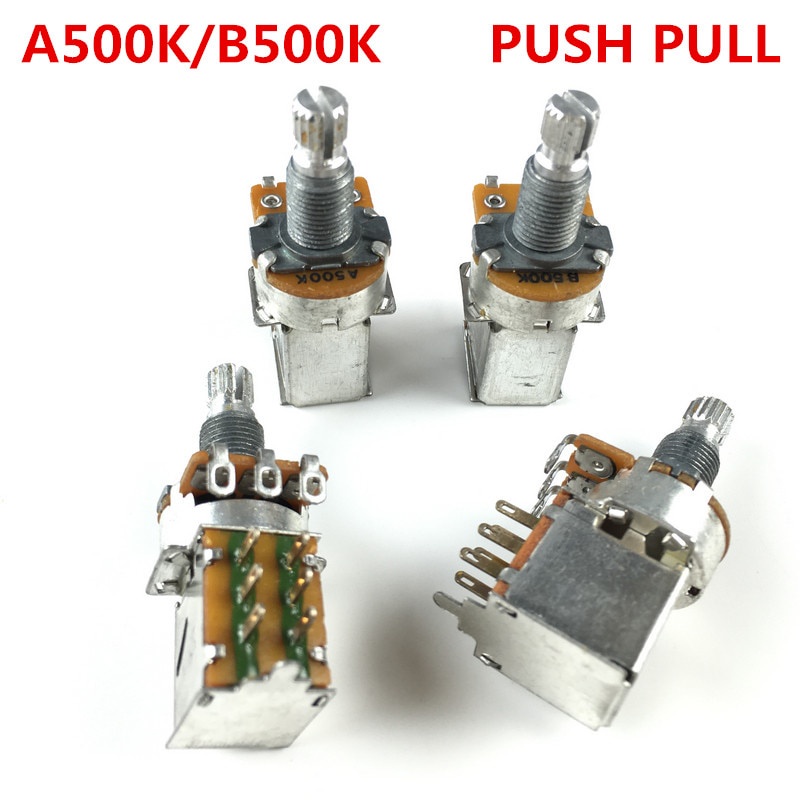 500K Audio Taper Push Pull Switch POT for Electric Guitar Bass ...