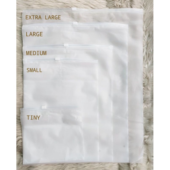 Frosted matte zipper bag pouch packaging storage for clothing brand ...