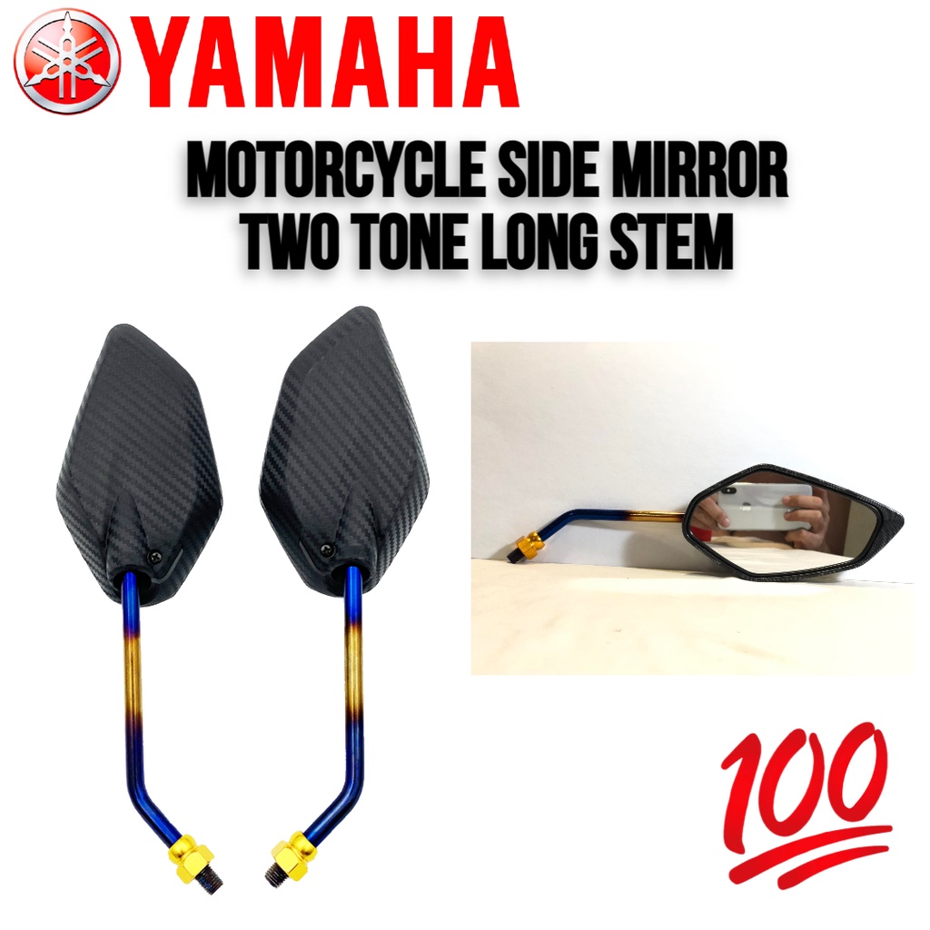 YAMAHA NMAX 2020 | Motorcycle Side Mirror Two Tone Long Stem Universal ...
