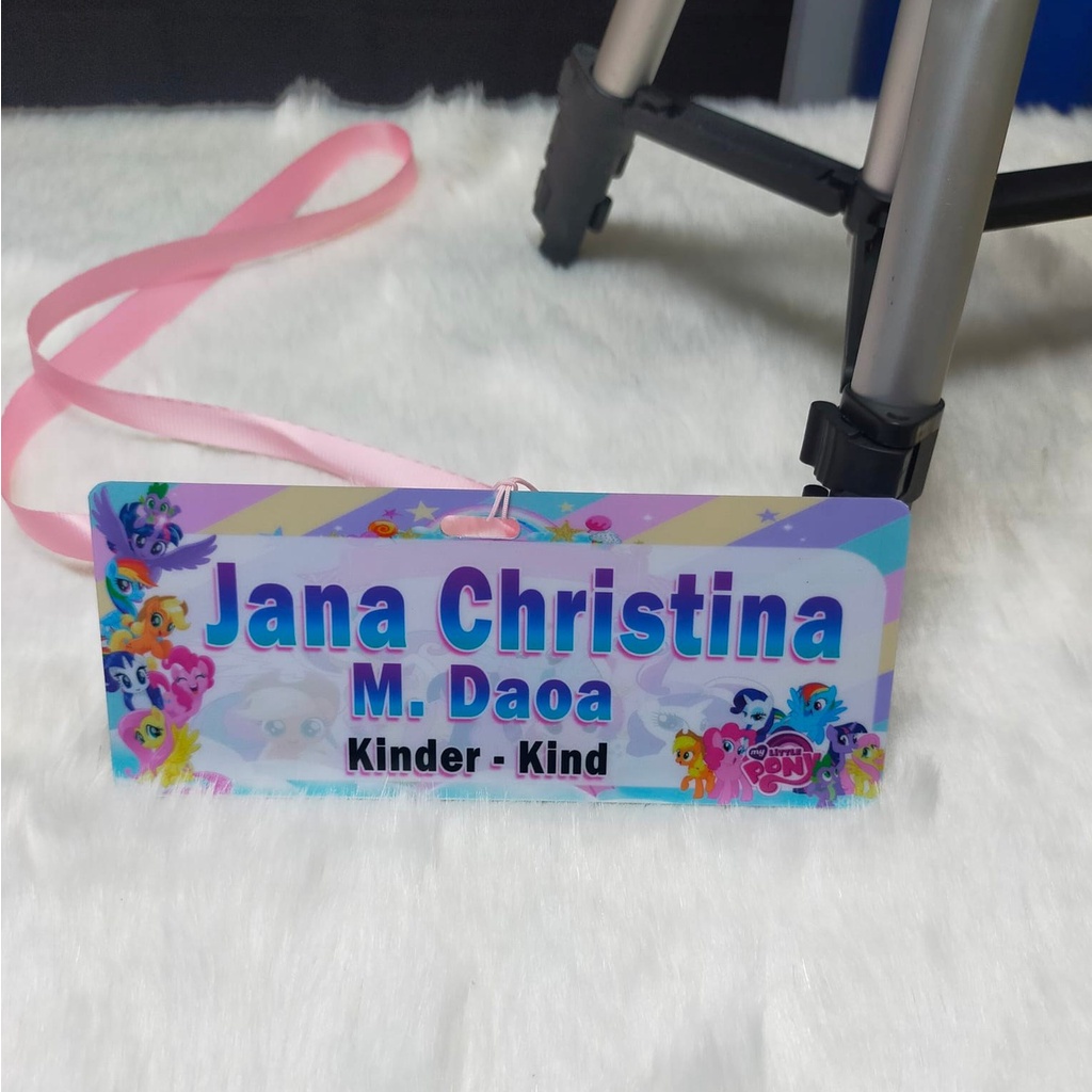 PVC Name plate back to back for Student ( Customized Design ) | Shopee ...