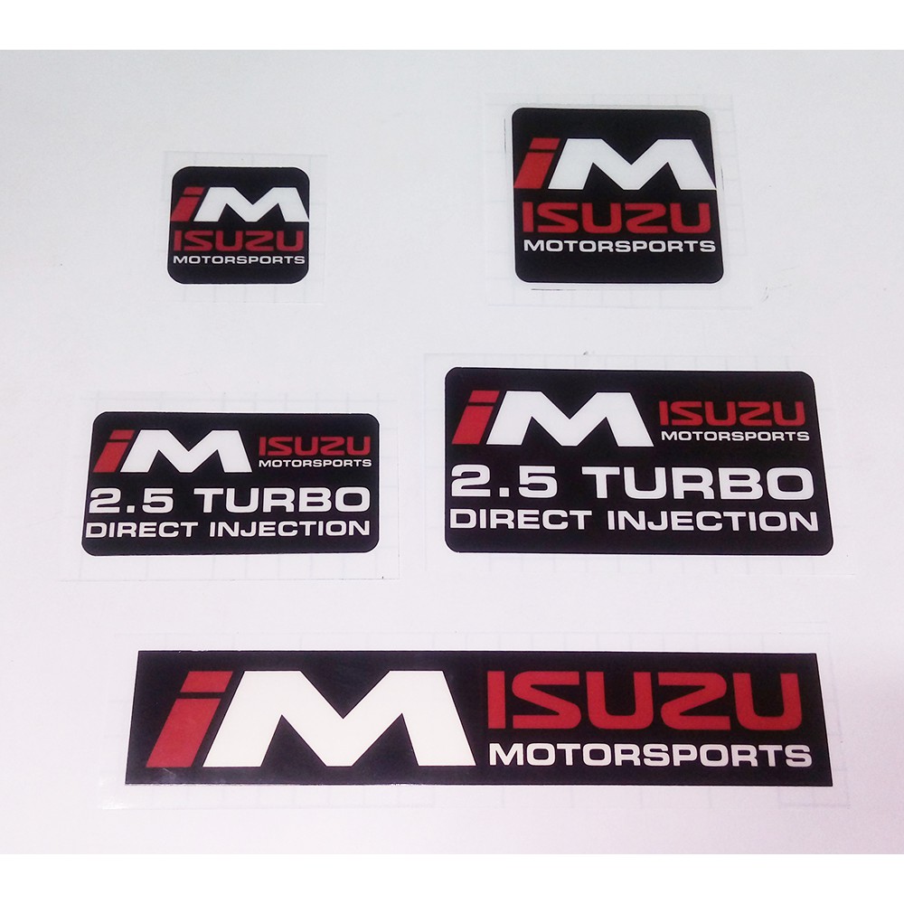 Isuzu Motorsports Sticker (Crosswind\Hilander\Dmax\MUX\Rodeo\Trooper ...