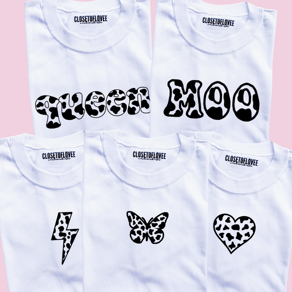 COW PRINT MOO Custom Shirt [XS-3XL] HIGH QUALITY | Shopee Philippines