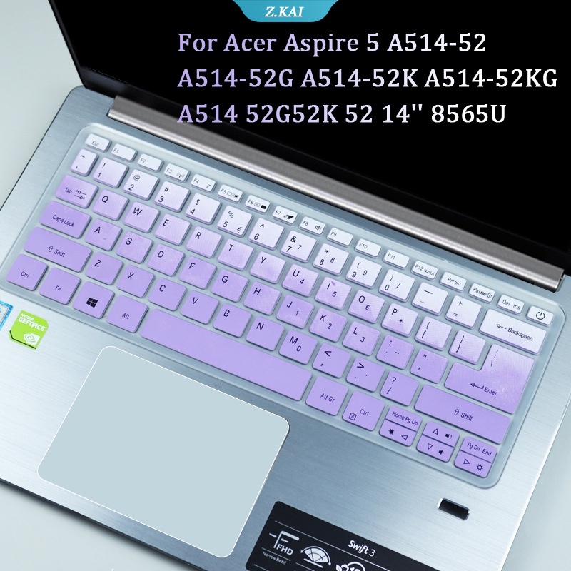 For Waterproof Keyboard Membrane Acer Aspire 5 A514-52 A514-52G 14 Inch Skin Silicone Case A514 ...