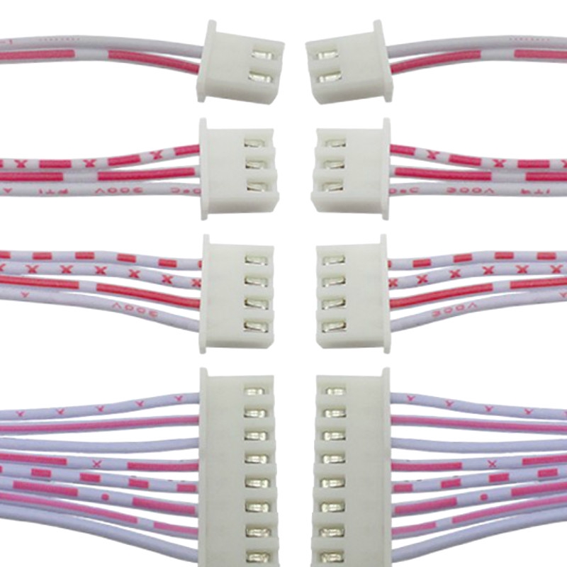 5pcs/lot Red and White Connector Cable XH2.54 Single Head 2.54MM 300MM ...