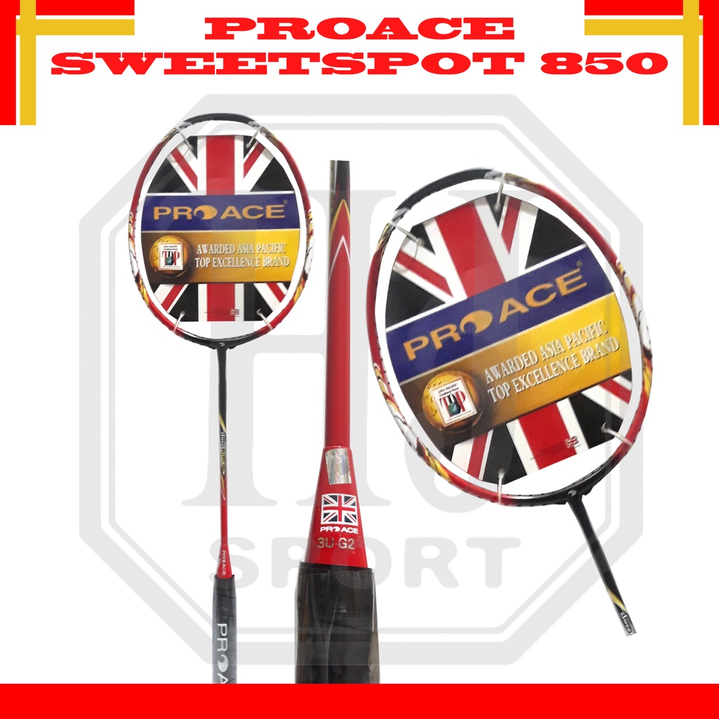 Original Pro Ace Sweetspot 850 Complete Badminton Bonus Racket | Shopee ...