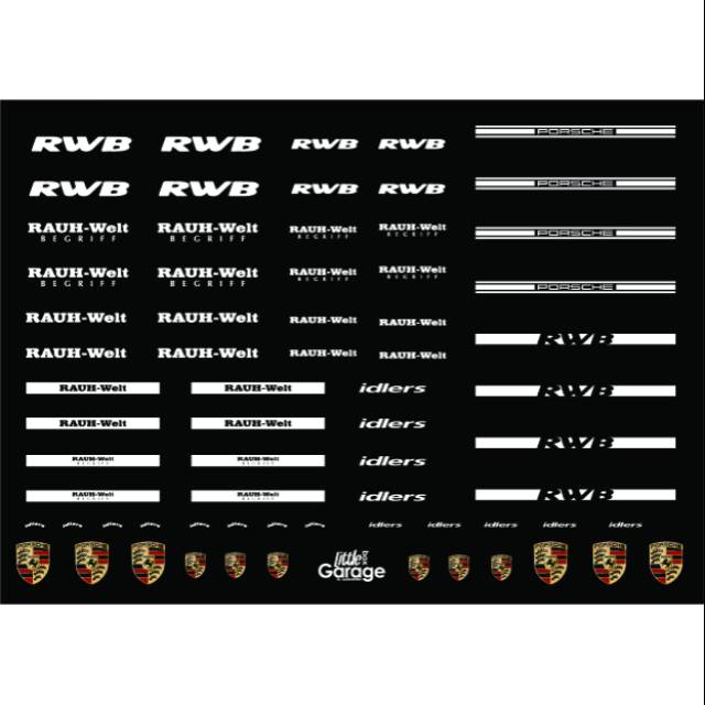 Diecast Decal SCALE 64 White Universal Hotwheela Toner Motif RWB ...