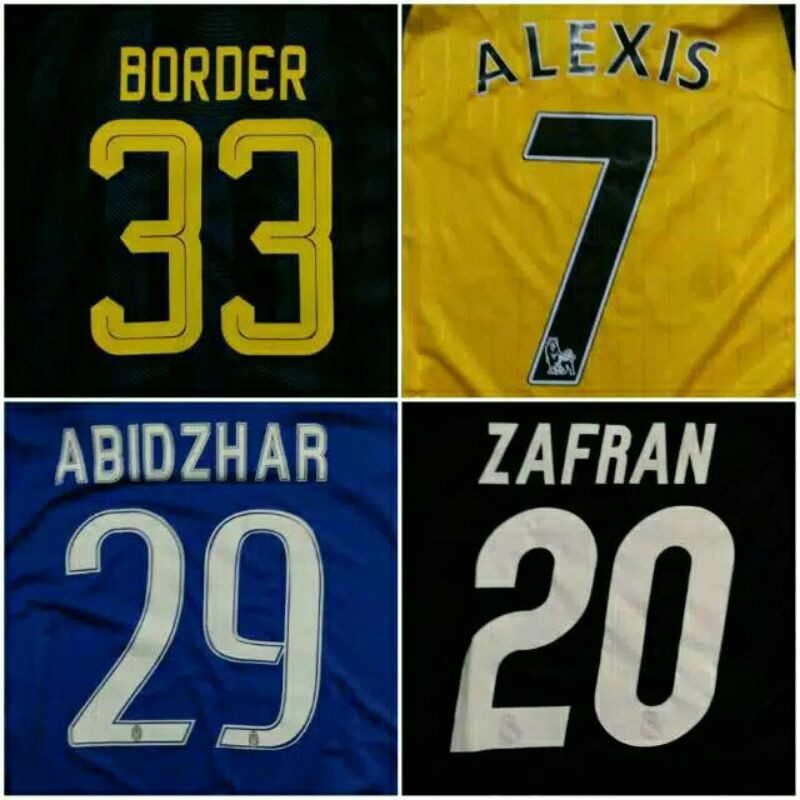 CUSTOM JERSEY NAMESET (SPONSOR NUMBER/ NAME/) | Shopee Philippines