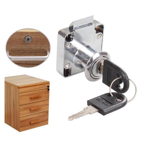 Drawer Lock with Keys and Matching Screws for Cabinet / Wardrobe ...